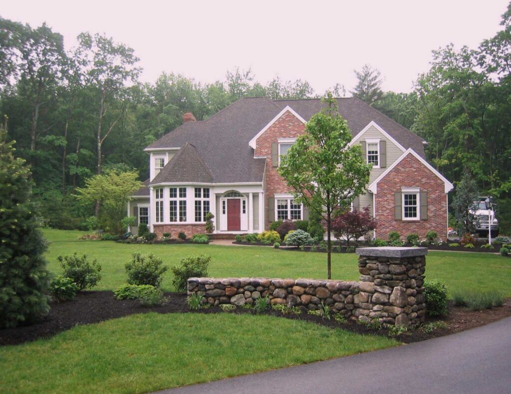 Classic Stone Wall Design in Boxford, MA | Corliss Landscaping